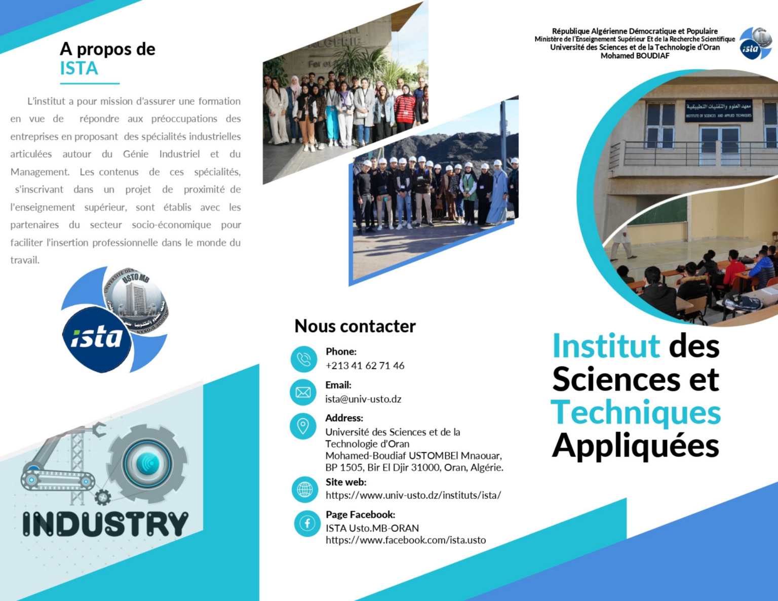 Institut des sciences et technologies appliquées - Université des ...